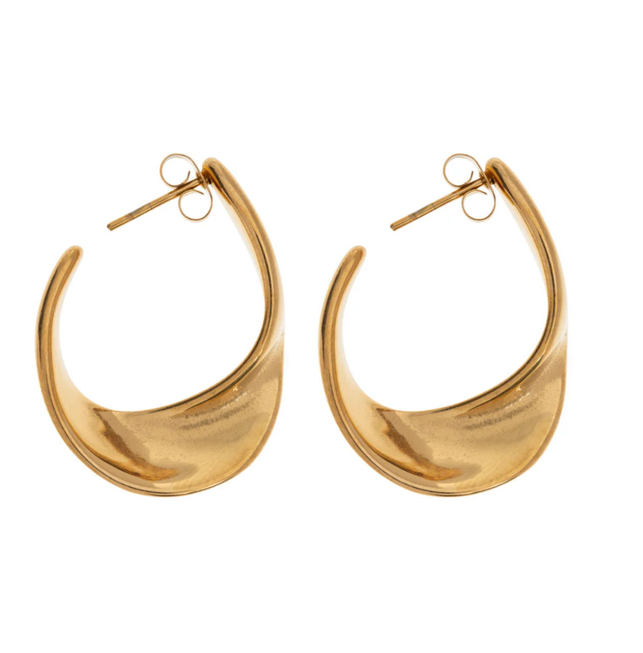 Mia Statement Vintage Hoop Earrings Stainless Steel – Timi of Sweden PH