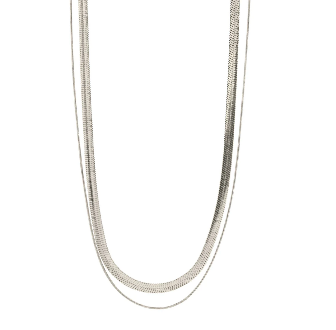 Ivy - Double Snake Chain Necklace Stainless Steel – Timi of Sweden PH