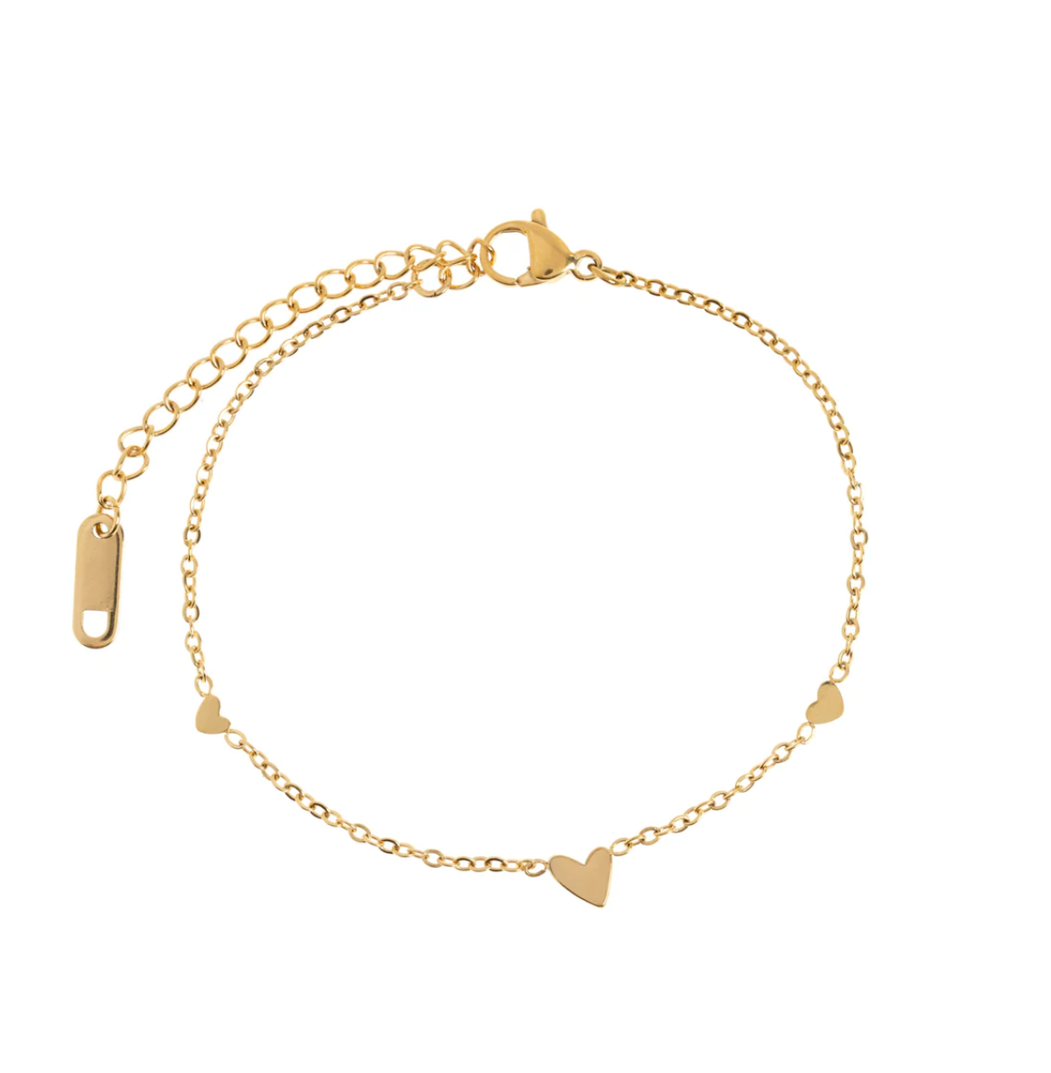 Sarah - 3 Small Hearts Bracelet Stainless Steel – Timi of Sweden PH
