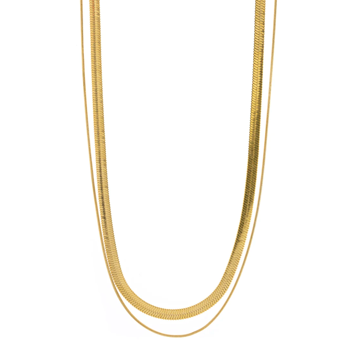 Ivy - Double Snake Chain Necklace Stainless Steel – Timi of Sweden PH