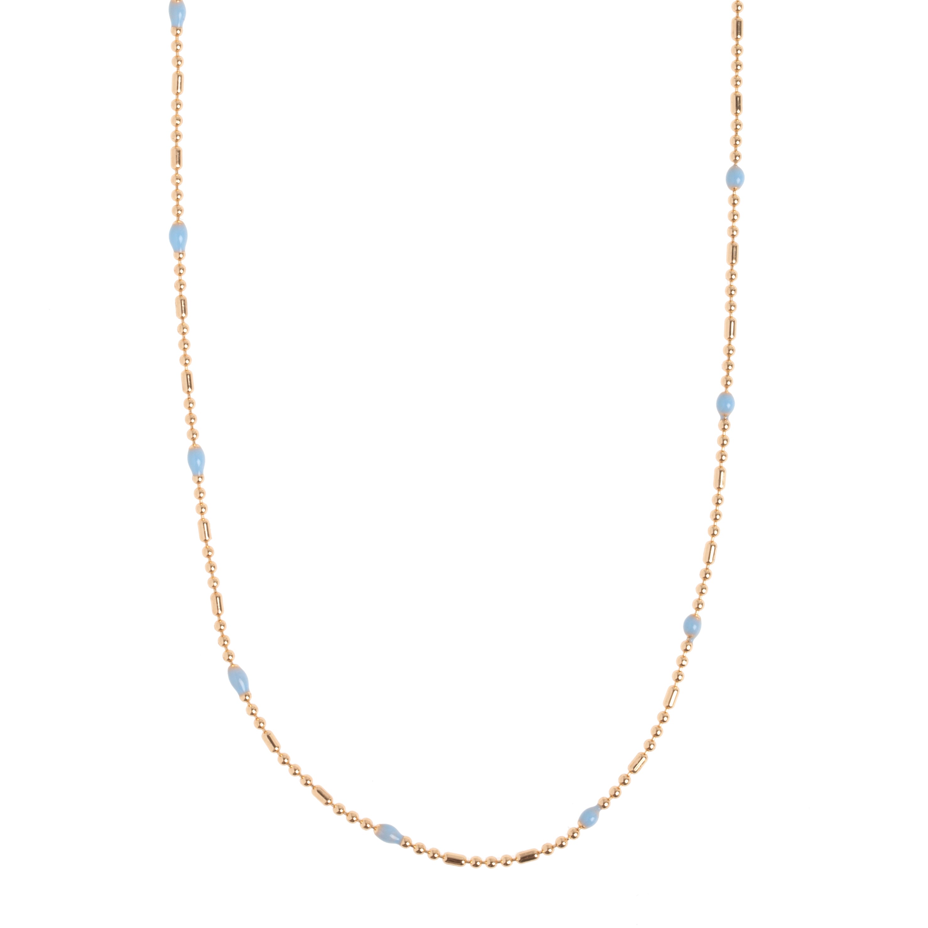 ALICE - MINIMALISTIC BABY BLUE chain necklace – Timi of Sweden PH