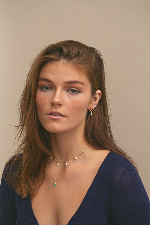 DORIS - GREEN CACTUS enamel necklace – Timi of Sweden PH