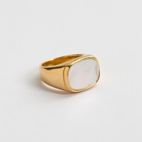White Stone Signet Ring – Timi of Sweden PH